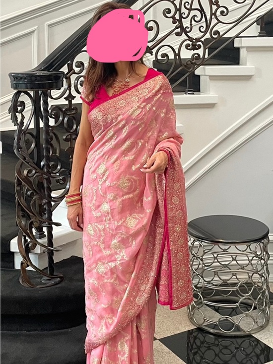 Sarees | Authentic Saree Stunning Pink Silk Saree With Custom Blouse ...